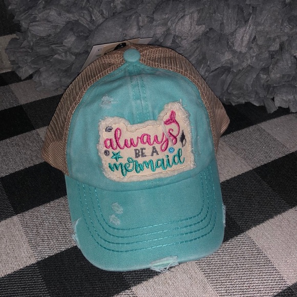 C.C | Accessories | Always Be A Mermaid Kids Ponytail Baseball Cap ...